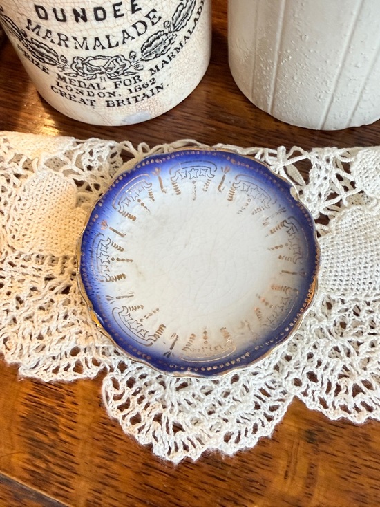 Antique | Dining | Antique Flow Blue Butter Pat | Poshmark